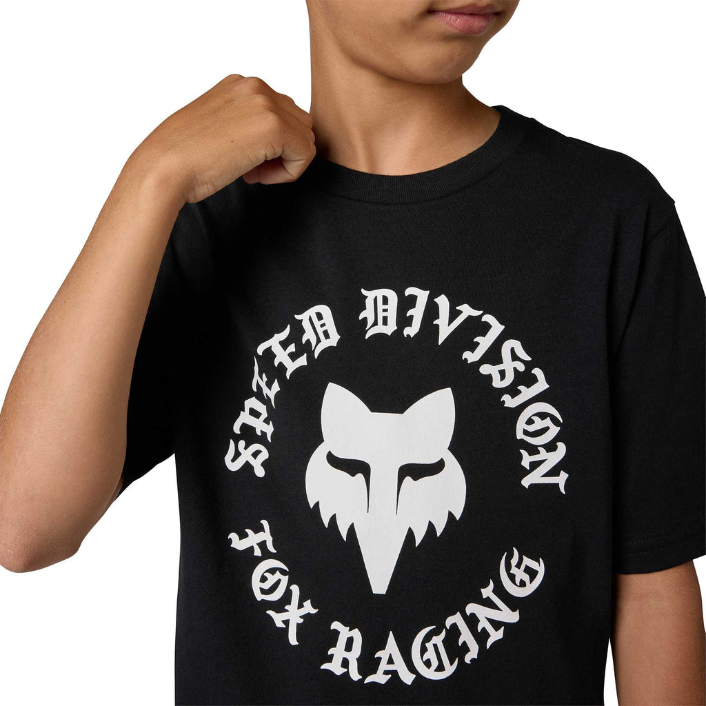 FOX Racing Youth T-Shirt - BADGE SS TEE (Ultra Black) - Casual – Bikers ...